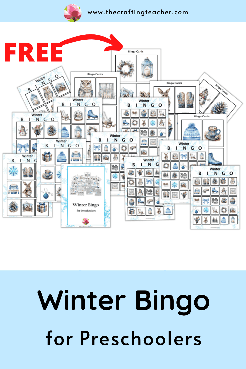 Winter Bingo for Preschoolers - The Crafting Teacher
