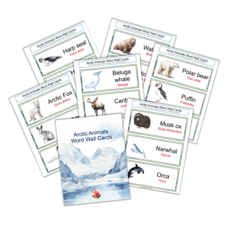 Arctic Animals Word Wall Cards